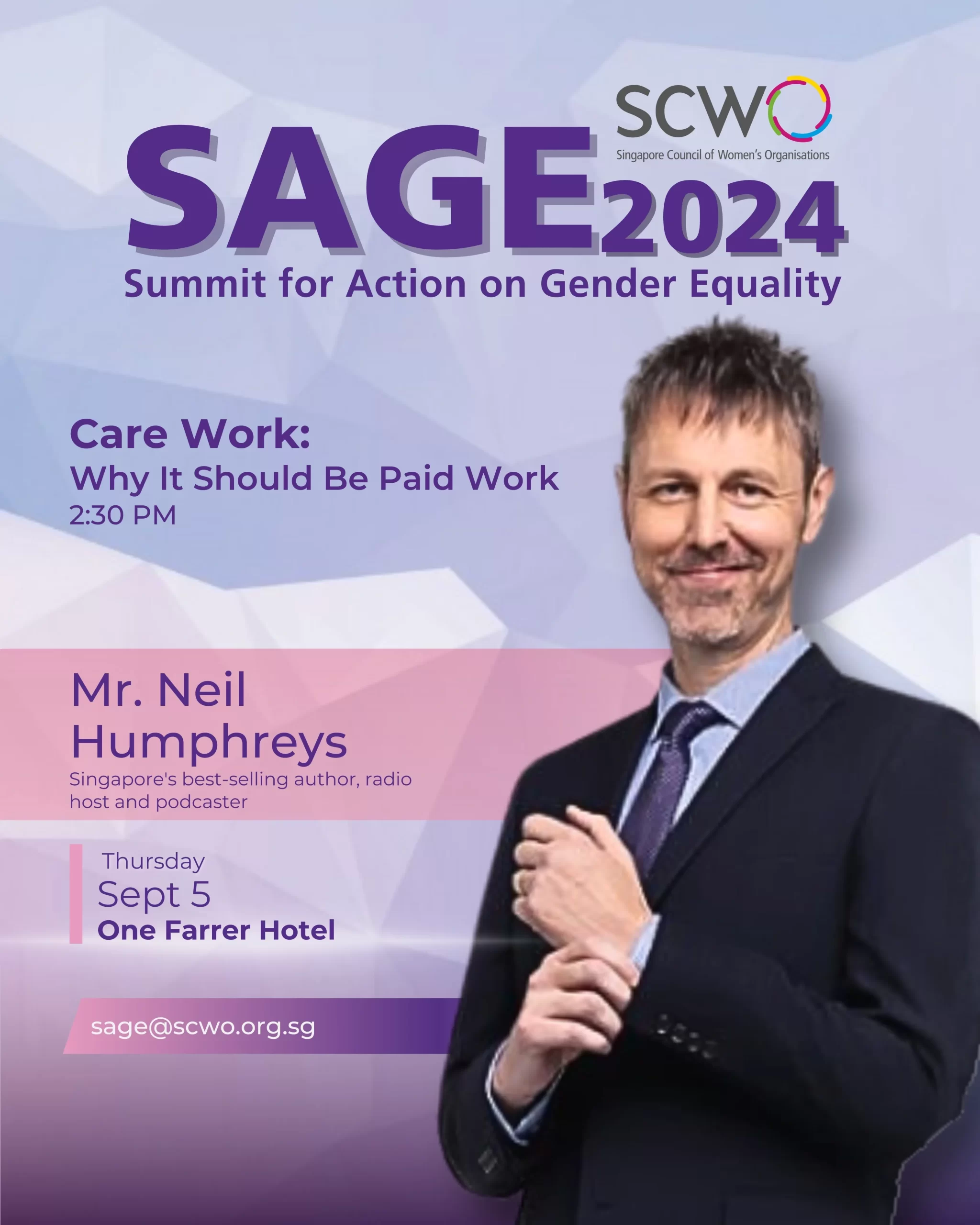 SAGE 2024 Speaker - Mr Neil Humphreys - SCWO